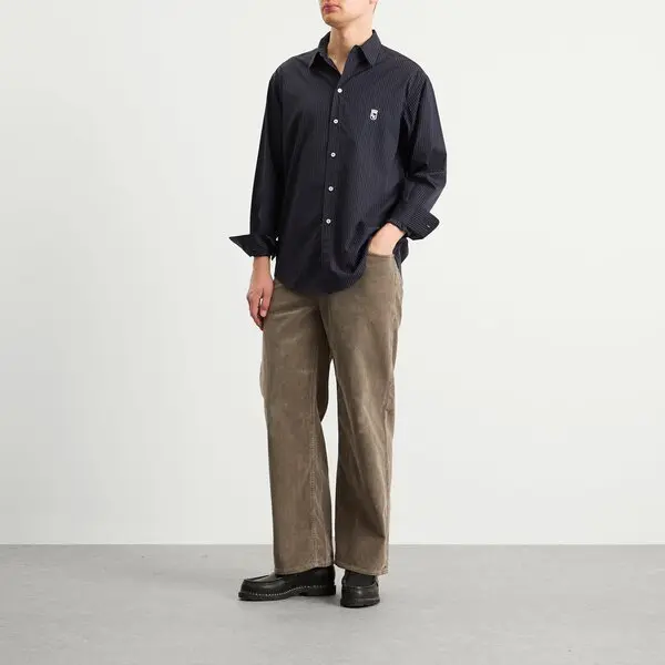 LATE CHECKOUT Pinstripe Western Shirt