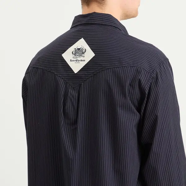 LATE CHECKOUT Pinstripe Western Shirt