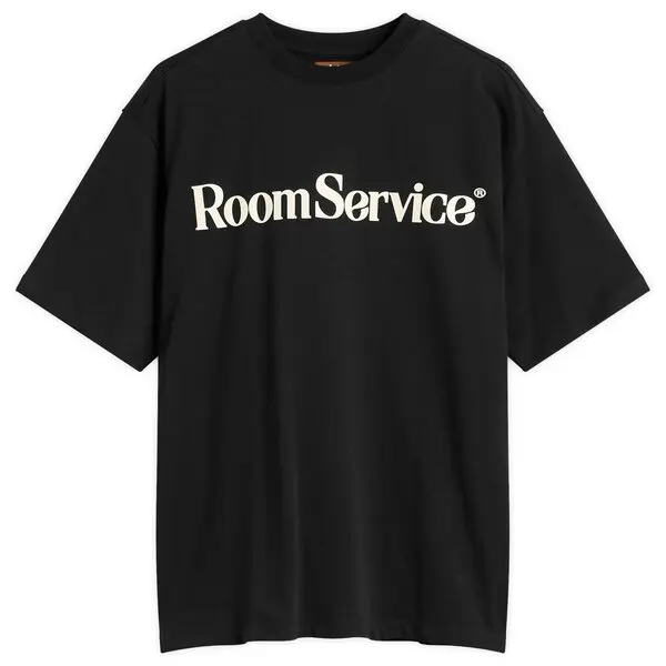 LATE CHECKOUT Room Service T-shirt - Black