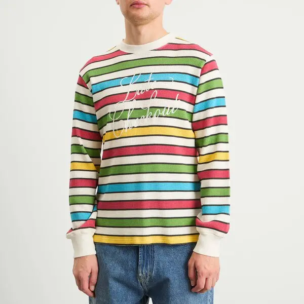 LATE CHECKOUT Script Waffle L/s T-shirt
