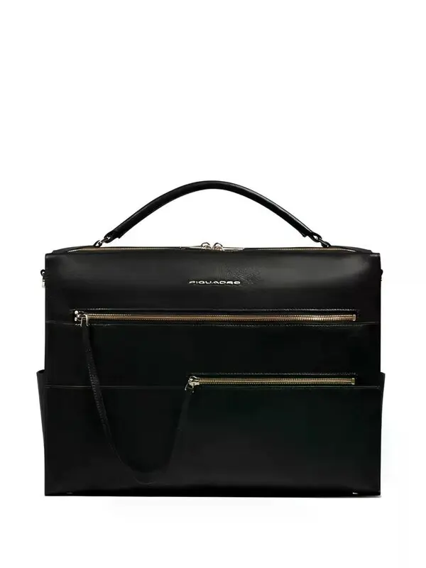 PIQUADRO Zip Handle Laptop Bag - Black