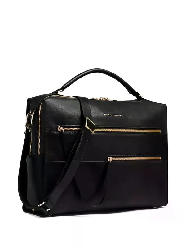 PIQUADRO Zip Handle Laptop Bag - Black