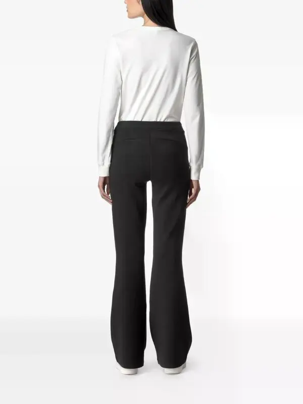 K-WAY Logo-patch Flared Trousers - Black