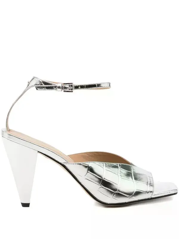 Michael Kors 90mm Electra Sandals - Silver