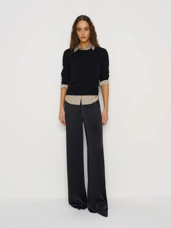 REFORMATION Celine Low Rise Silk Wide Leg Pant