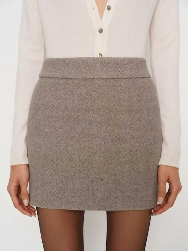 REFORMATION Roxy Mid Waist A-line Mini Skirt