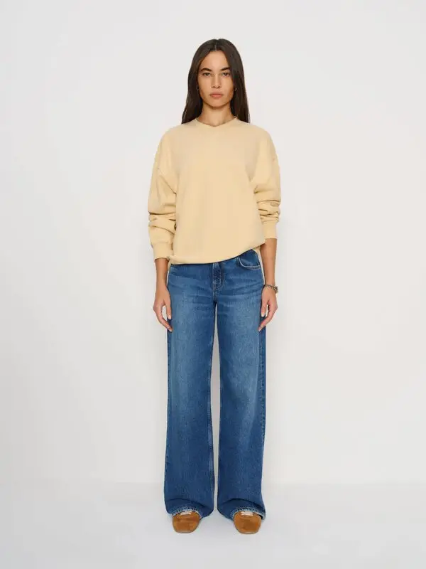 REFORMATION Bowie V-neck Sweatshirt - Yellow