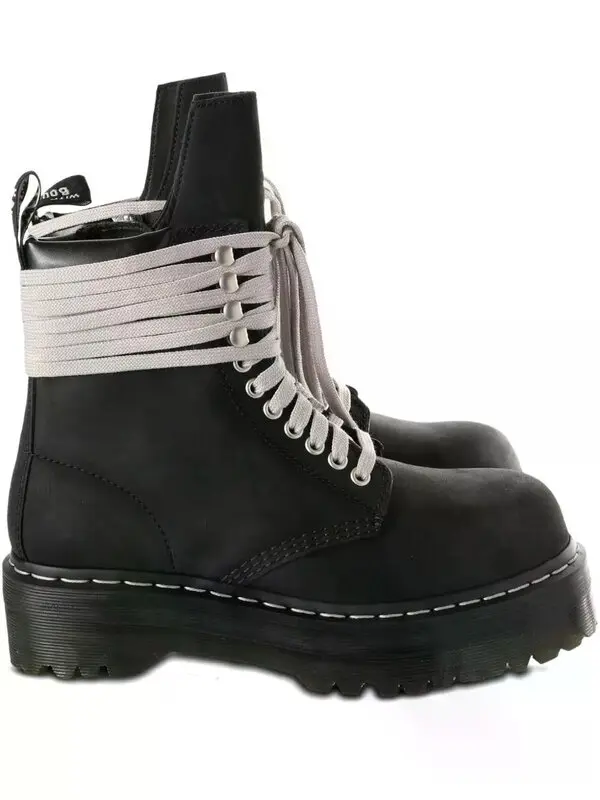 Rick Owens Quad Sole Steel Toe Combat Boots