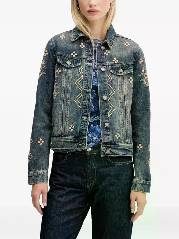 Desigual Embroidered Denim Jacket