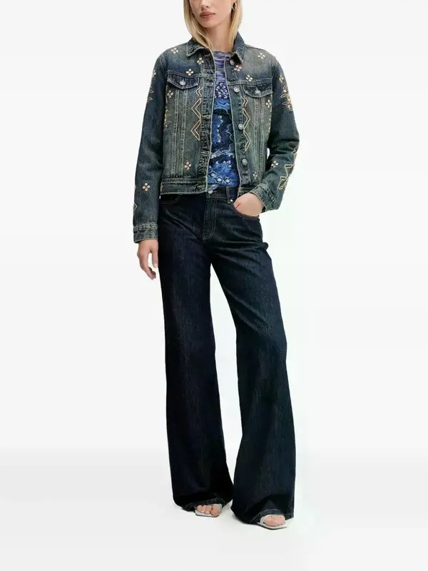 Desigual Embroidered Denim Jacket