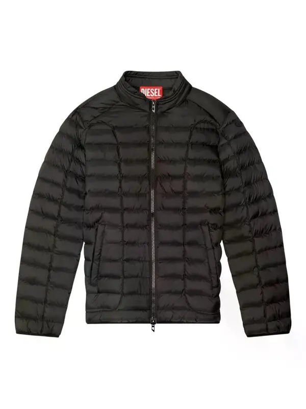 DIESEL® Zip-up Padded Jacket - Black