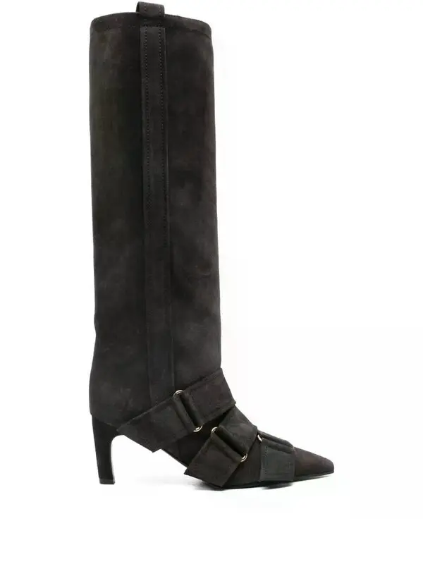 LELLA BALDI Buckled Knee-high Boots