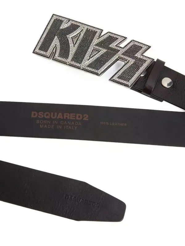 Dsquared2 Rhinestone-embellished Buckle Belt