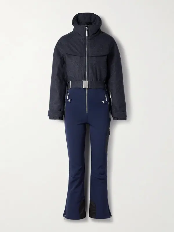 Cordova Eiger Belted Wool-blend And Twill Ski Suit - Blue