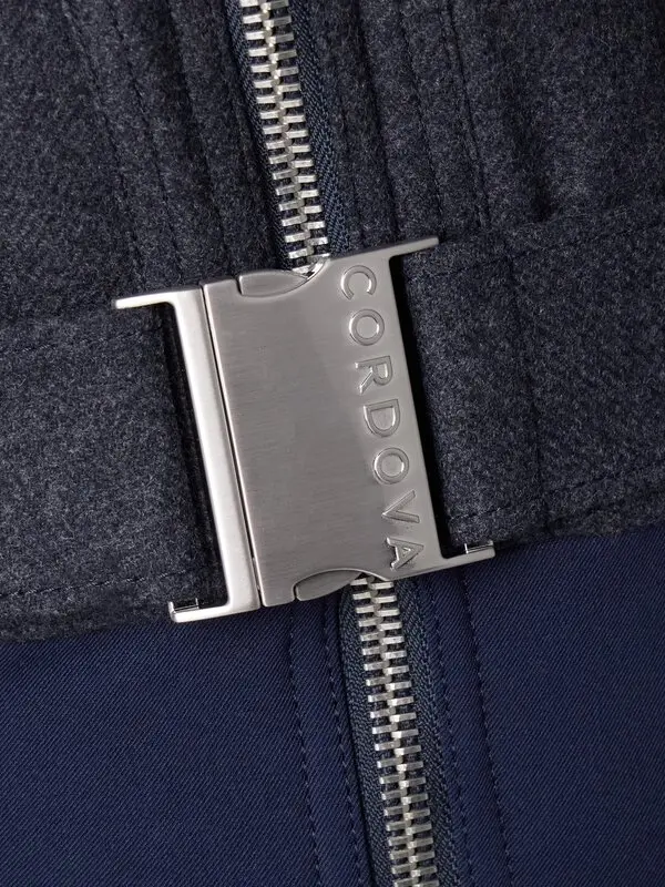 Cordova Eiger Belted Wool-blend And Twill Ski Suit - Blue