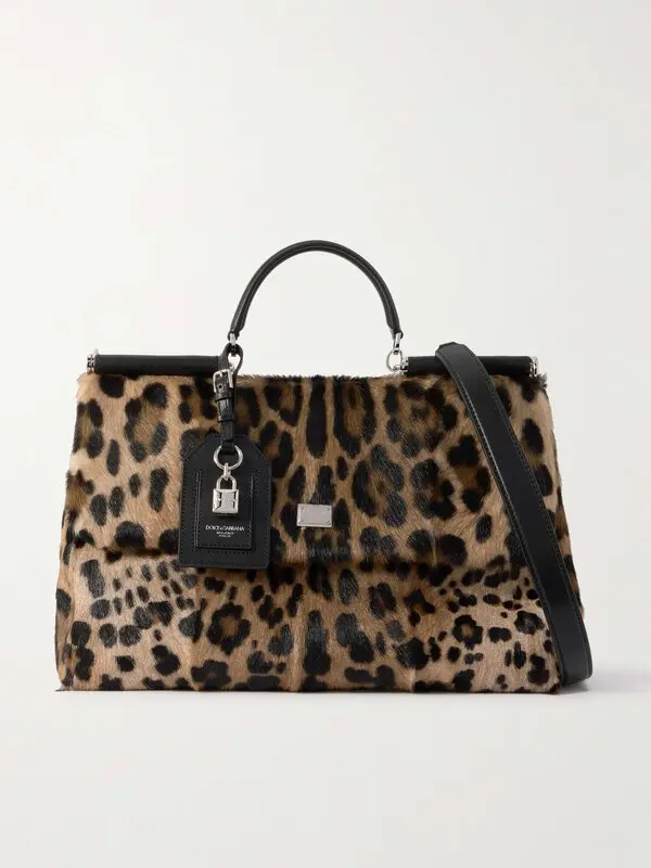 Dolce & Gabbana Vittoria Leopard-print Goat Hair Shoulder Bag - Leopard Print