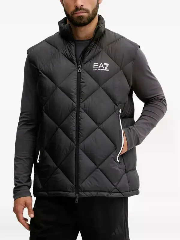 EA7 Logo-detail Quilted Gilet
