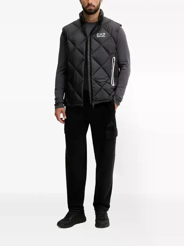EA7 Logo-detail Quilted Gilet