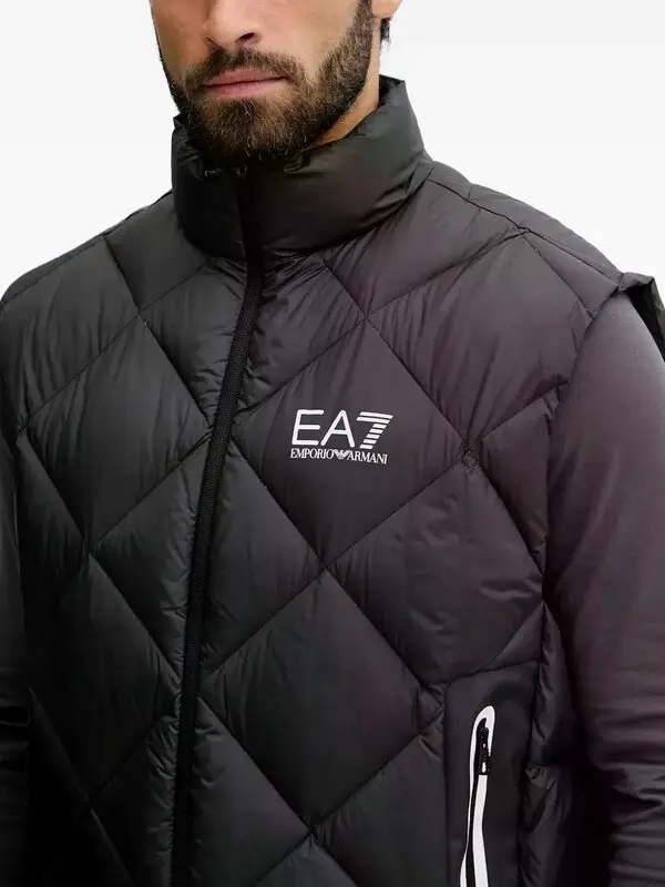 EA7 Logo-detail Quilted Gilet