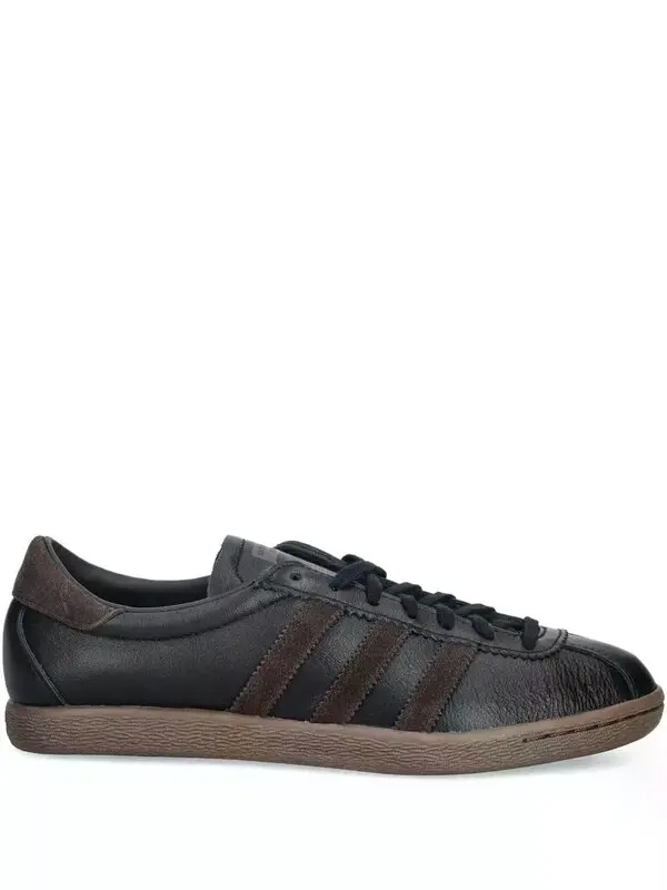 Adidas Tobacco Three-stripe Lace-up Sneakers - Black