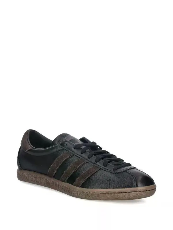 Adidas Tobacco Three-stripe Lace-up Sneakers - Black