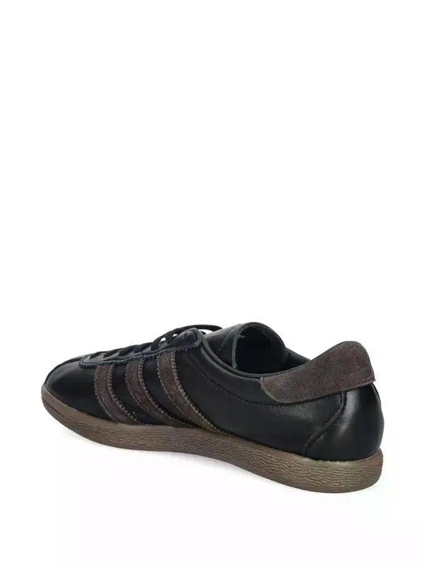 Adidas Tobacco Three-stripe Lace-up Sneakers - Black
