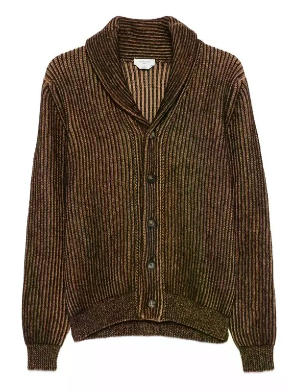 Jacob Cohen Striped Shawl-collar Cardigan - Brown