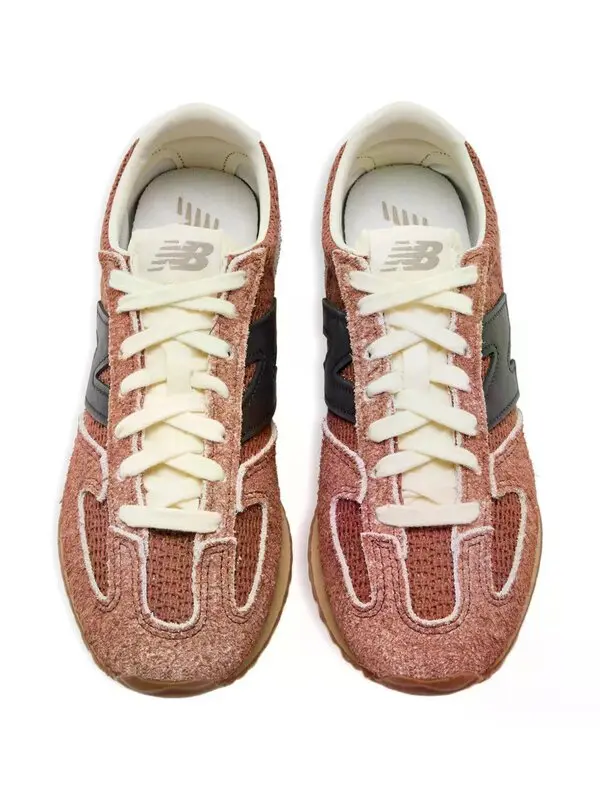NEW BALANCE Suede Panelled Sneakers - Brown