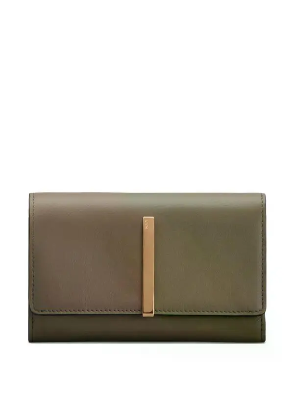 TOD'S Metallic-bar Tri-fold Wallet - Brown