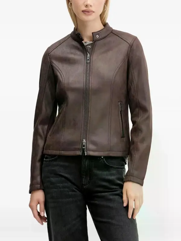 Desigual Zip-fastening Jacket - Brown