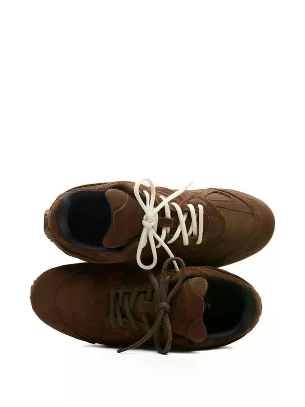 Axel Arigato Slow Runner Layered Suede Sneakers - Brown