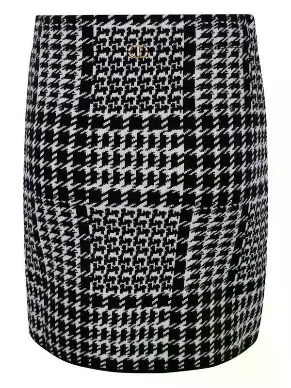 TWINSET Houndstooth Mini Skirt