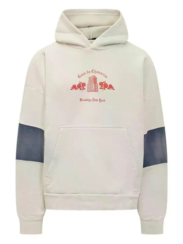 WILLY CHAVARRIA Casa De Chavarria Panelled Hoodie - Neutrals
