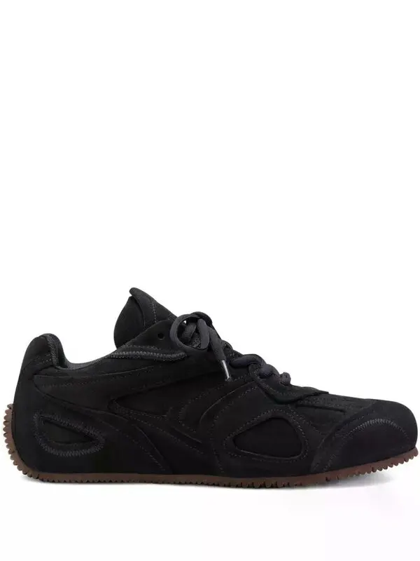 Axel Arigato Slow Runner Layered Suede Sneakers - Black
