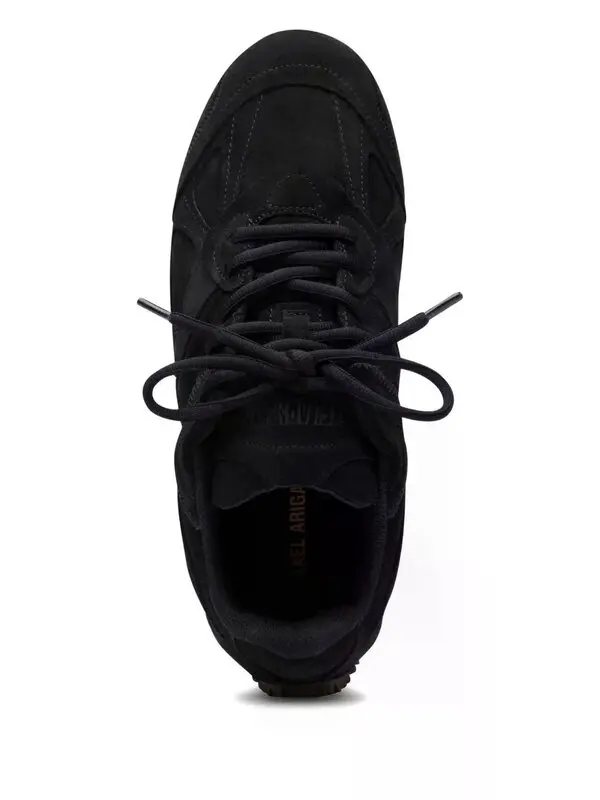 Axel Arigato Slow Runner Layered Suede Sneakers - Black
