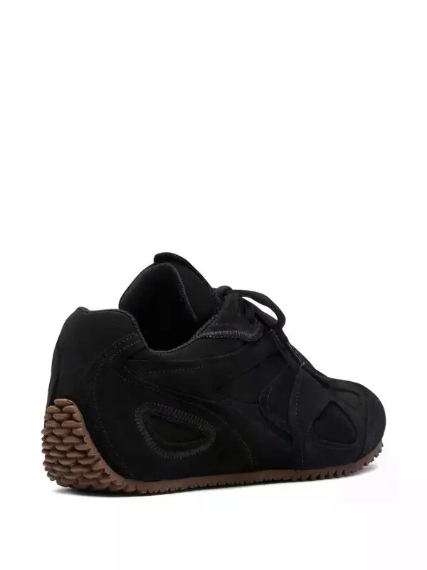 Axel Arigato Slow Runner Layered Suede Sneakers - Black