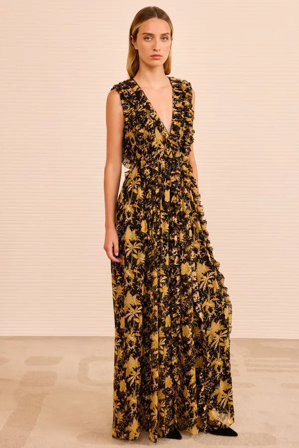 Ulla Johnson Aida Cascading Ruffle Gown