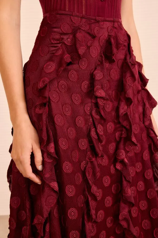 Ulla Johnson Poppy Cascading Ruffle Midi Skirt