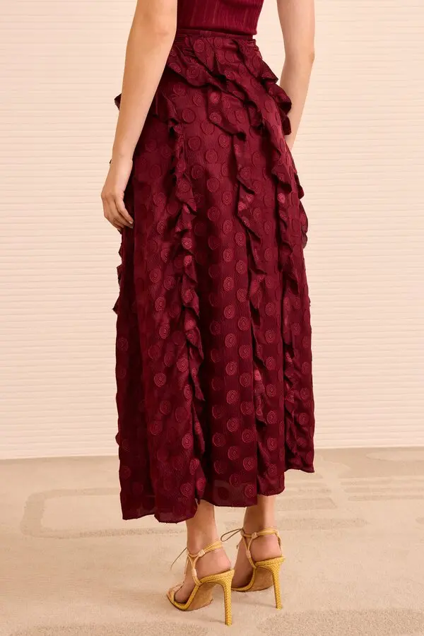Ulla Johnson Poppy Cascading Ruffle Midi Skirt