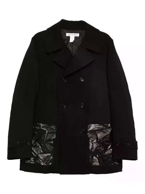 Comme Des Garçons Crease-pockets Pea Coat