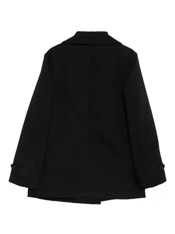 Comme Des Garçons Crease-pockets Pea Coat