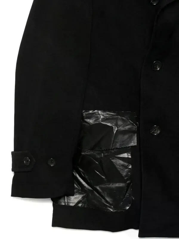 Comme Des Garçons Crease-pockets Pea Coat