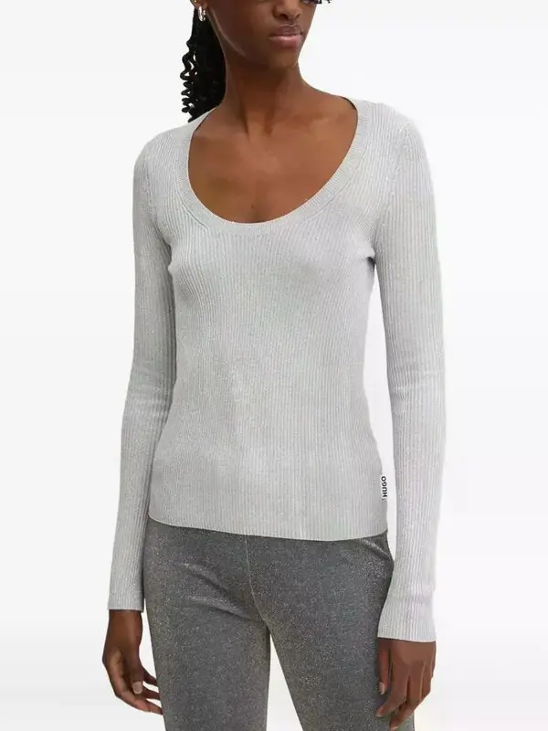 Hugo Ribbed Knit Top