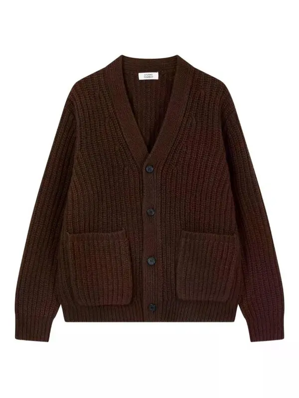 STUDIO TOMBOY Patch-pocket Cardigan - Brown