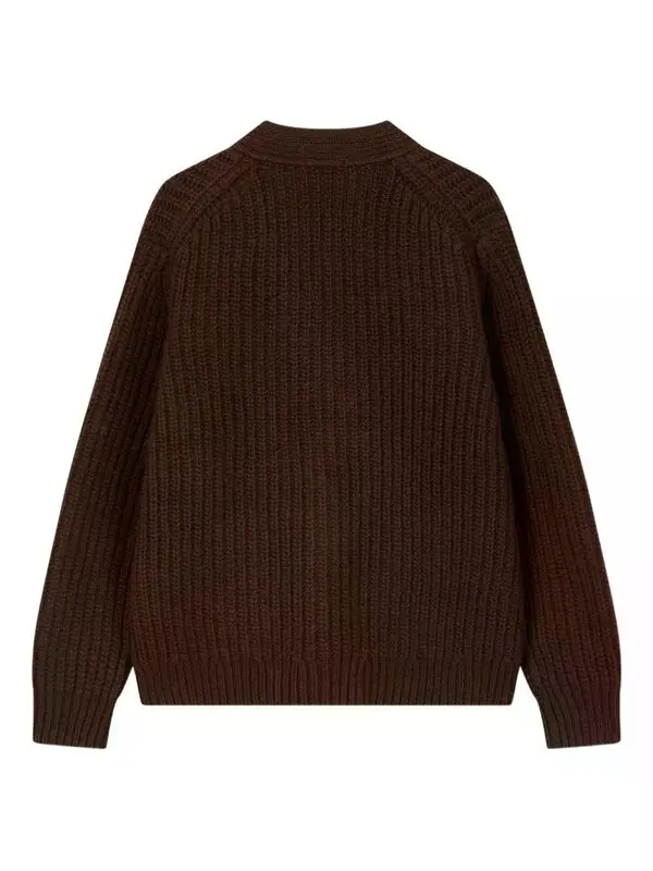 STUDIO TOMBOY Patch-pocket Cardigan - Brown