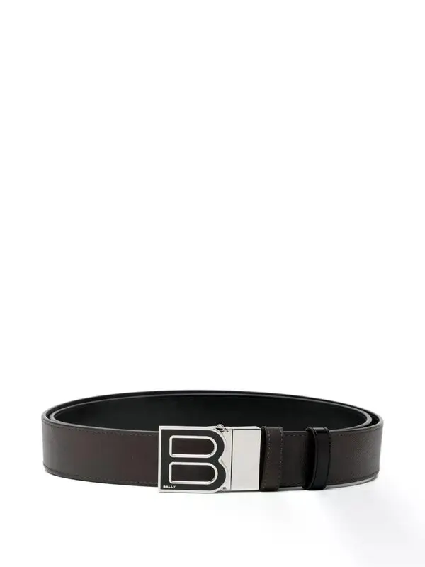 Bally B-logo Leather Belt - Brown