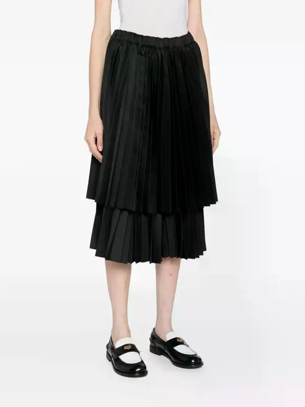 Comme Des Garçons Pleated Midi Skirt