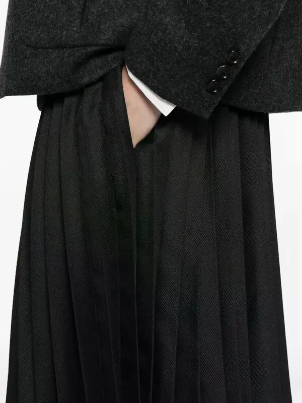 Comme Des Garçons Pleated Midi Skirt