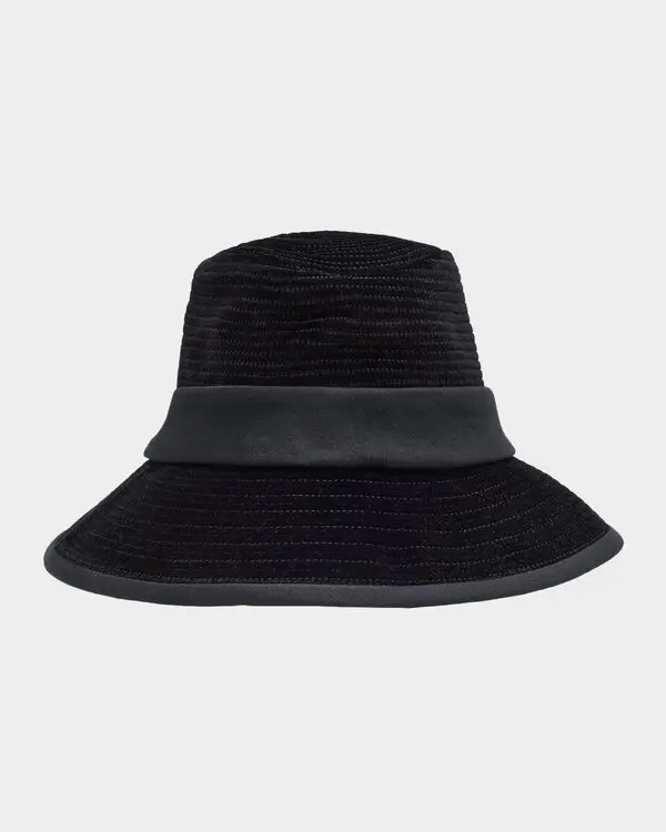 Valentino Garavani Vlogo Velvet Fedora - Black/gold