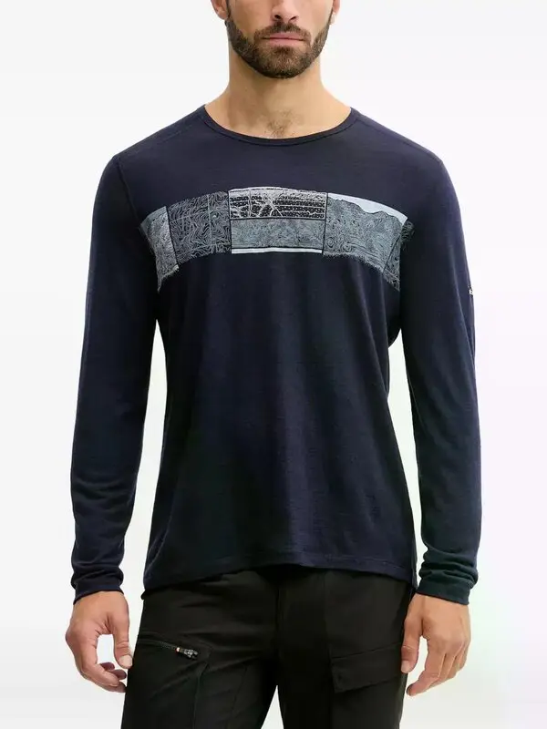 Icebreaker Graphic-print Long-sleeve Base Layer